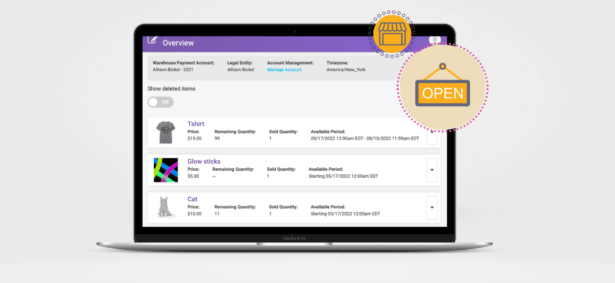 Introducing the Warehouse for Ticket Store Items - TicketSignup