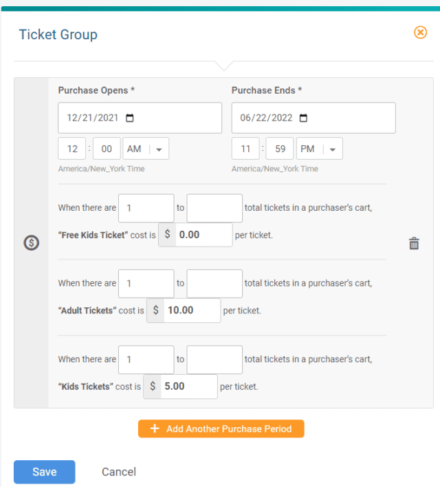 Combo Tickets - TicketSignup