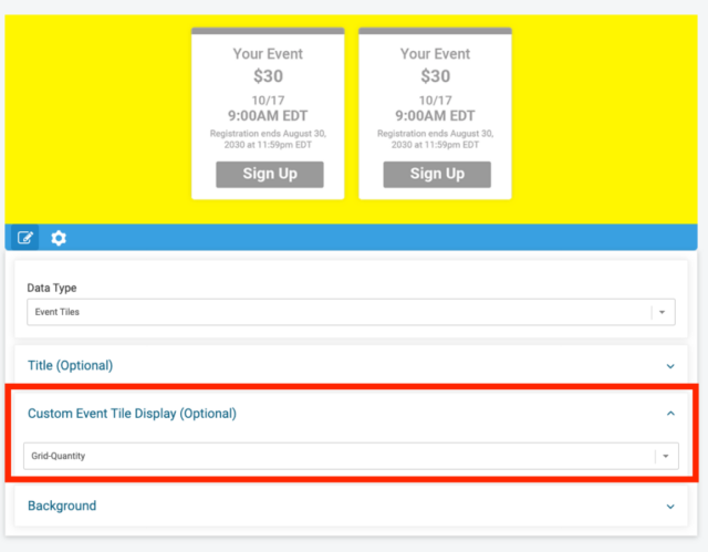 Custom Ticket Tiles – TicketSignup