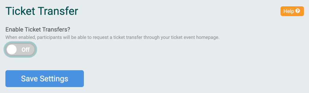 Self-Serve Ticket Transfer Settings per Ticket Group – TicketSignup