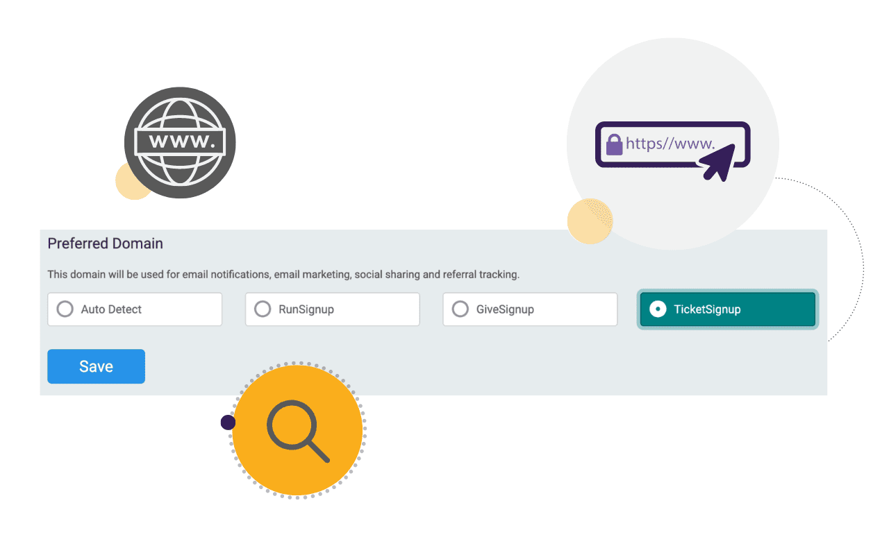 Preferred Domain for Ticket Events - TicketSignup