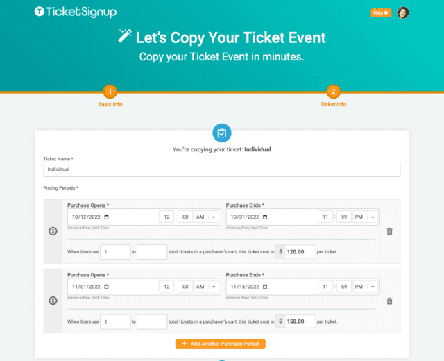 Copy Ticket Events - TicketSignup