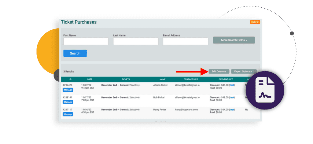 Next Generation Ticket Purchase Report - TicketSignup