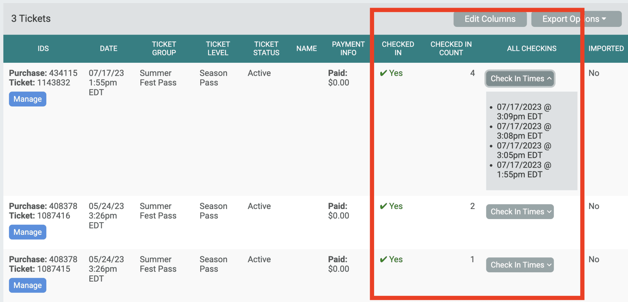 CheckIn App for Season and Event Passes - TicketSignup