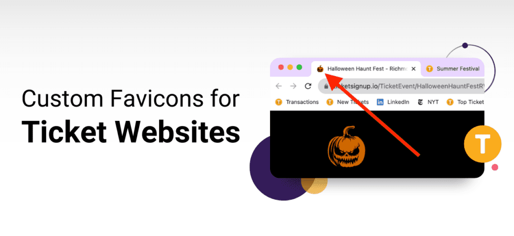 Custom Favicons for Ticket Websites - TicketSignup