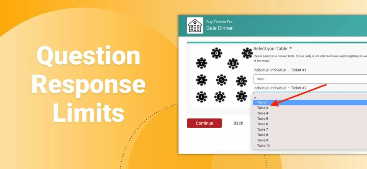Question Response Limits - TicketSignup