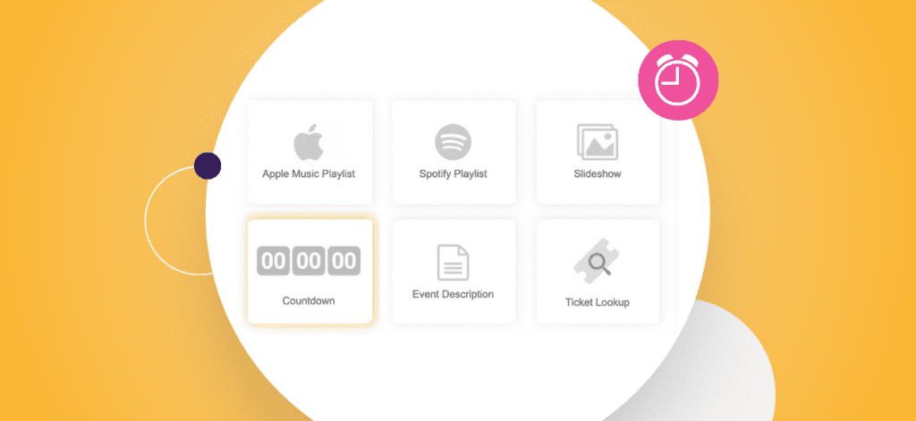Countdown Clock Component for Website Builder - TicketSignup