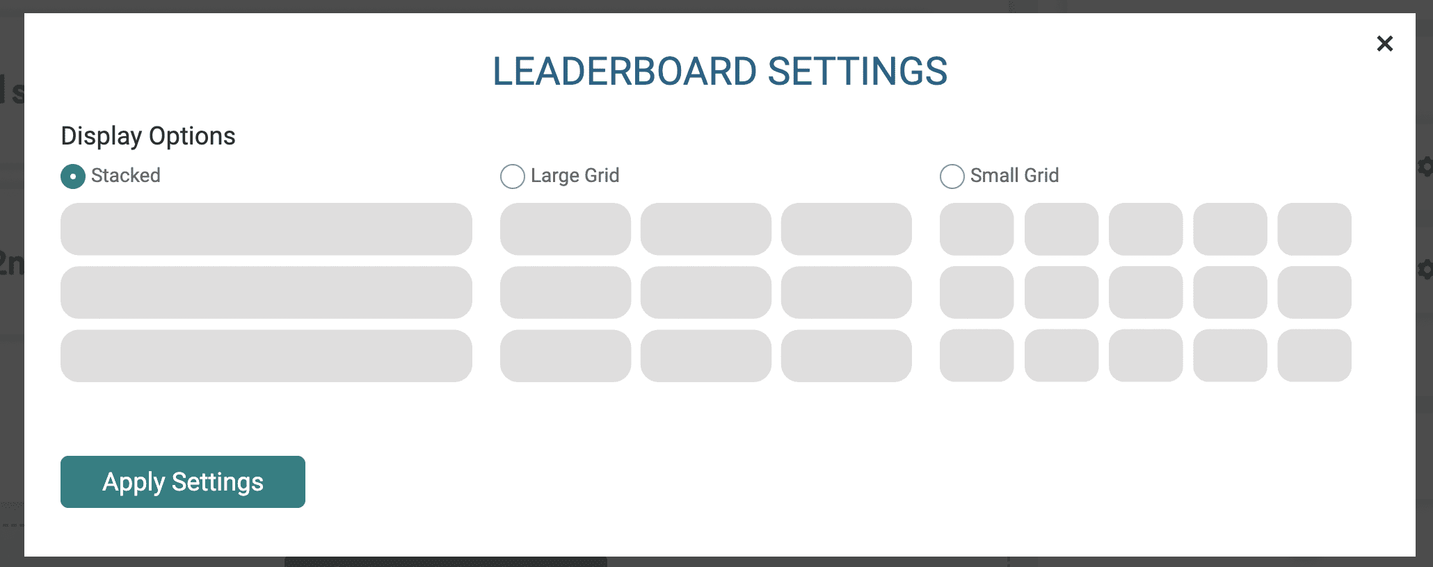 Leaderboard Display Options - TicketSignup