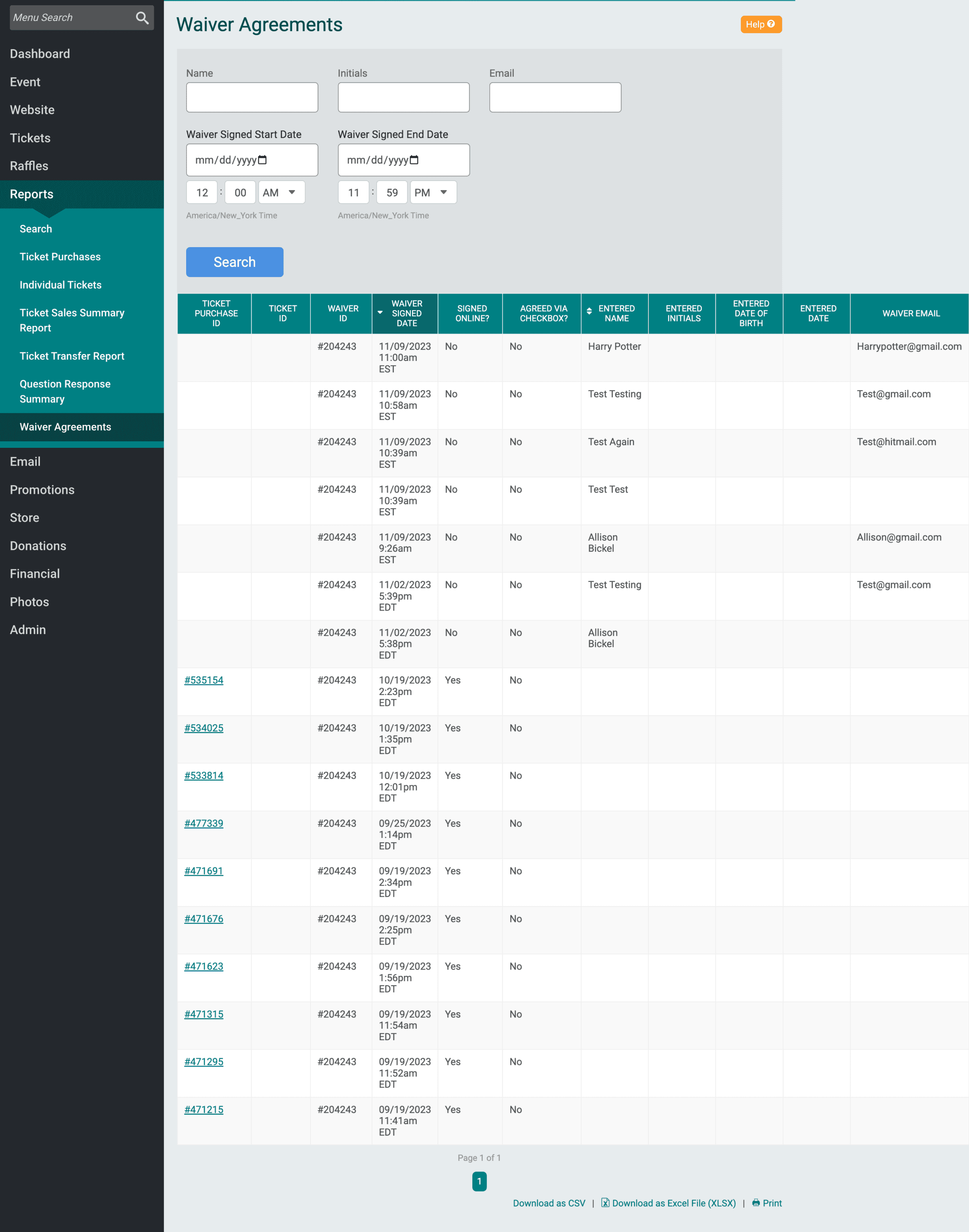 On Site Waiver App for Ticket Events - TicketSignup