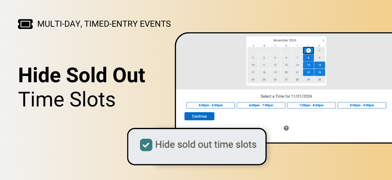 Hide Sold Out Time Slots - TicketSignup