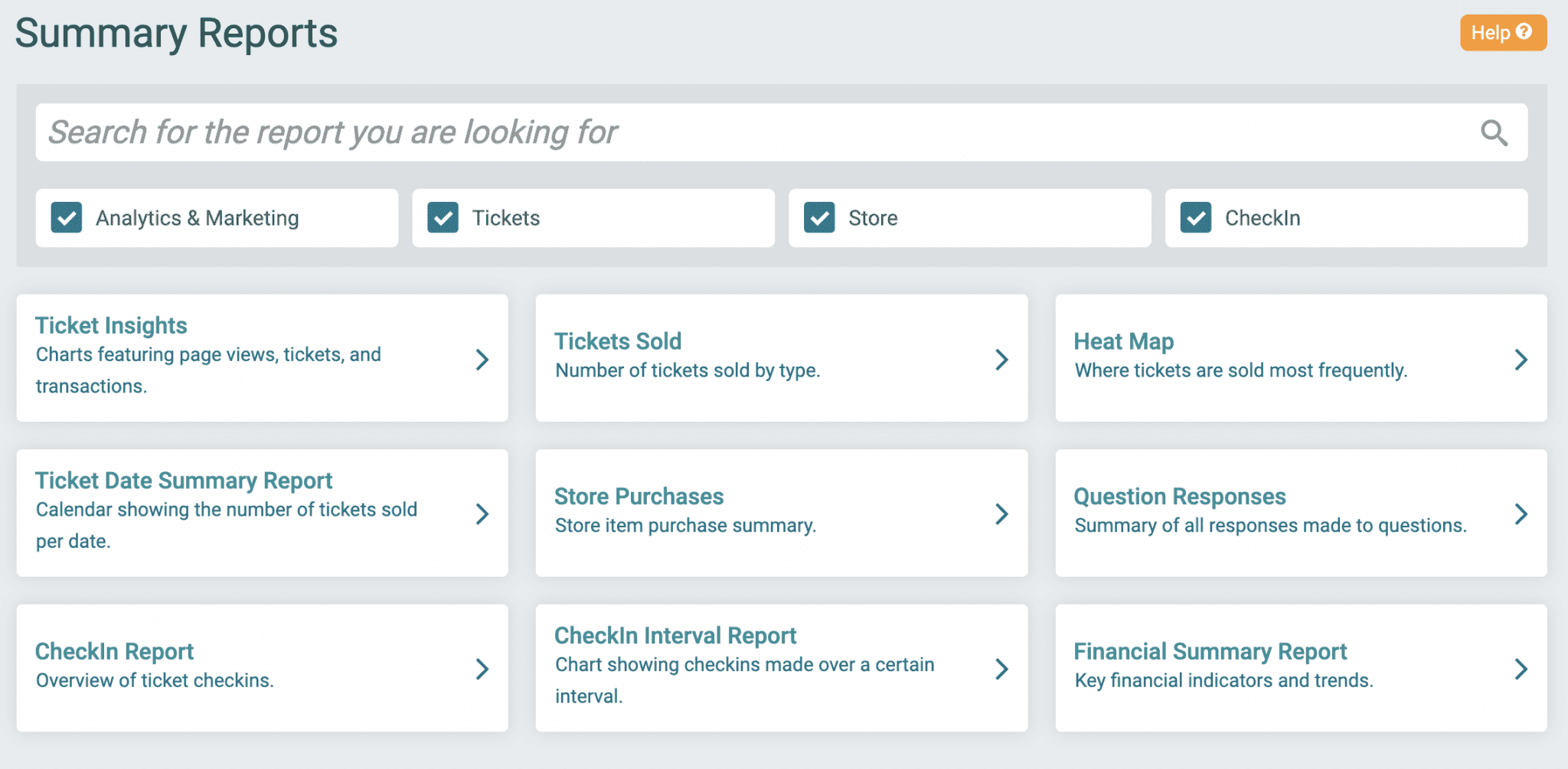 Ticket Summary Reports - TicketSignup