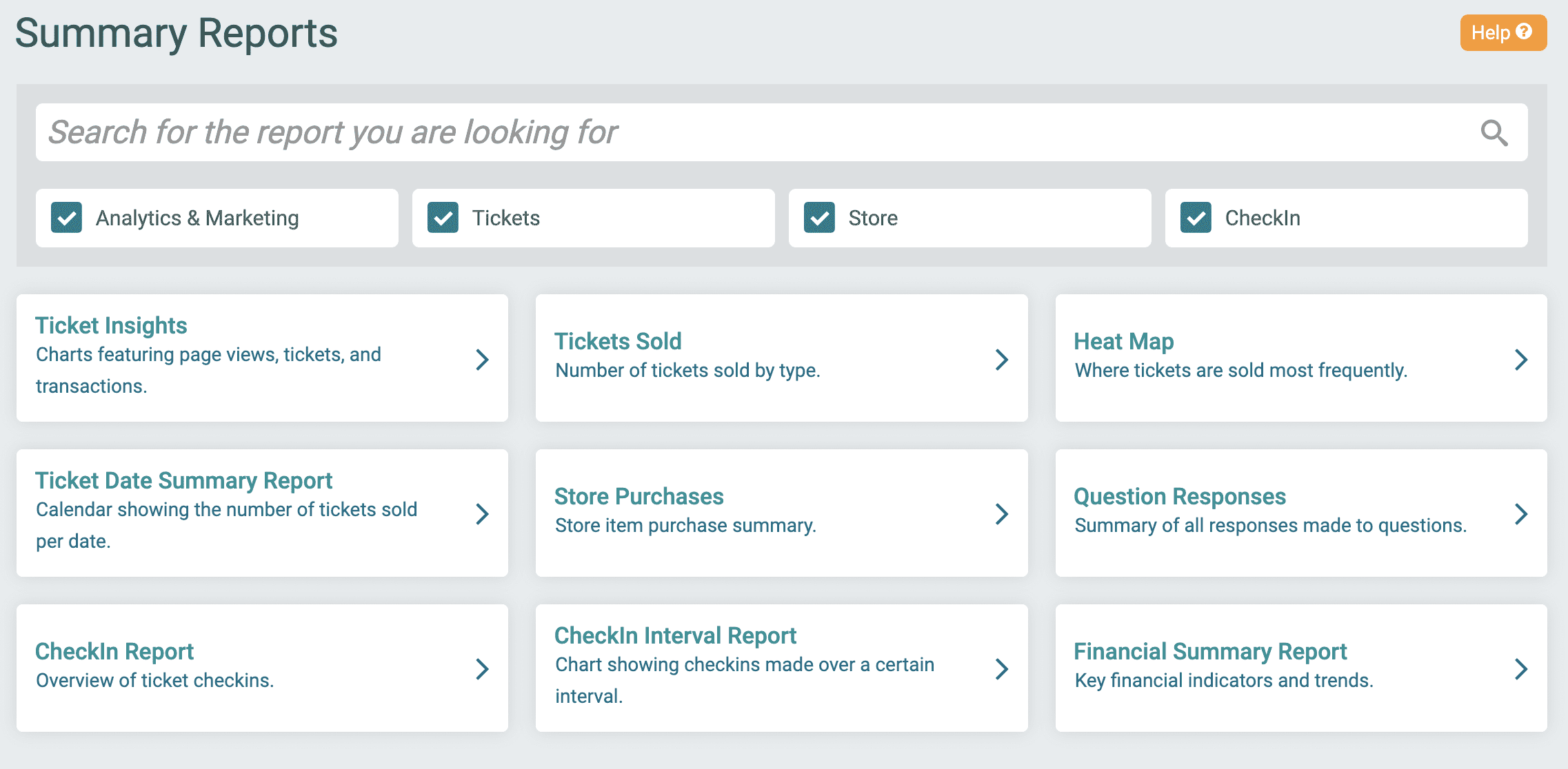Ticket Summary Reports - TicketSignup