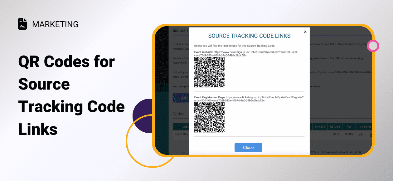 QR Codes for Custom Source Tracking Links - TicketSignup