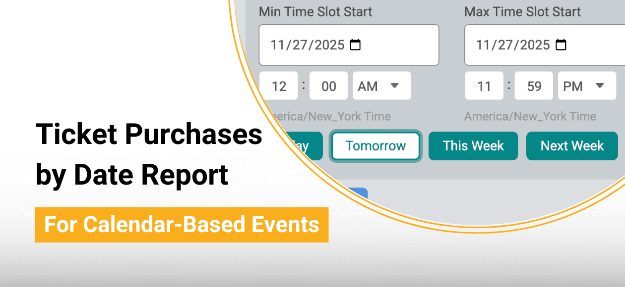 Ticket Purchases by Date Report for Calendar-Based Events - TicketSignup