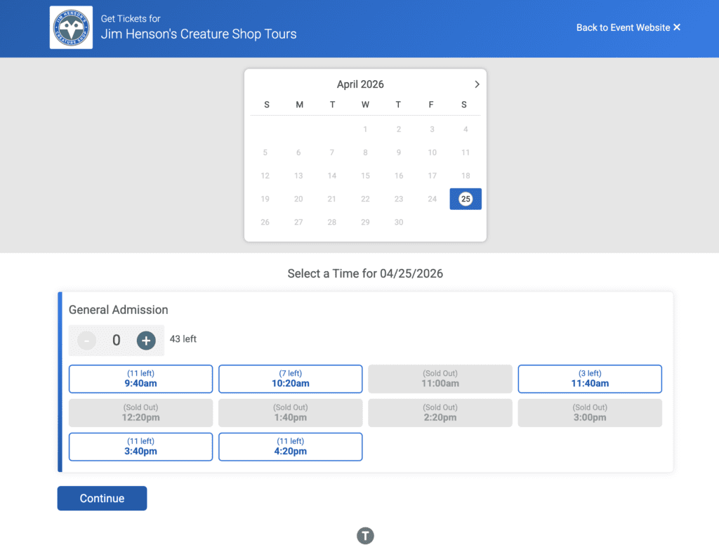 Calendar-Based Ticketing Software + $0.40 Pricing